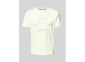 4068128243538 - Regular Fit T-Shirt aus reiner Baumwolle mit Label Print