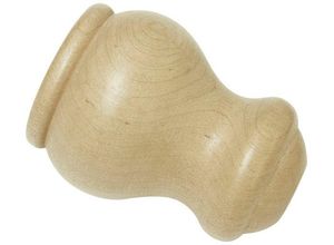 4003018042860 - Gardinenstangen-Endstück Holz für Ø 28 mm Gr 1 beige (natur) Ø28cm Gardinenstangenendstücke Serie Gardinenstangen-Set Lugano Classic Ø 28 mm