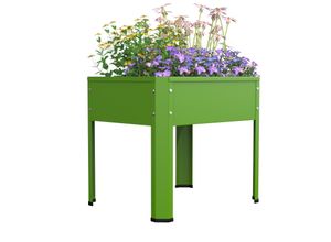 4051814447242 - Metall Hochbeet rechteckig stehender Pflanzkasten ideal für Kinder Blumenkasten für Garten Terrasse Balkon Blumentopf H 45 x B 50 x T 40 cm Balora M
