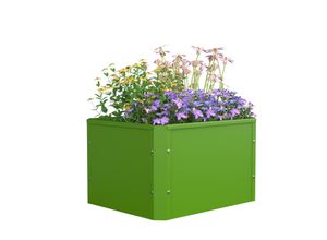 4051814447211 - Metall Beet rechteckig stehender Pflanzkasten Blumenkasten für Garten Terrasse Balkon Blumentopf H 30 x B 50 x T 40 cm Balora M