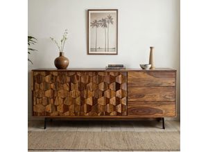 4251757731556 - Sideboard Kommode Sheesham Massivholz 175 cm Anrichte Loft Industrial