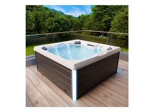 4062048015329 - TroniTechnik® Outdoor Whirlpool Spa TORCELLO 210cm x 210cm mit Heizung Hydromassage Farblicht
