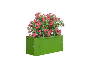 4051814447181 - Metall Beet rechteckig stehender Pflanzkasten Blumenkasten für Garten Terrasse Balkon Blumentopf H 16 x B 39 x T 18 cm Balora S