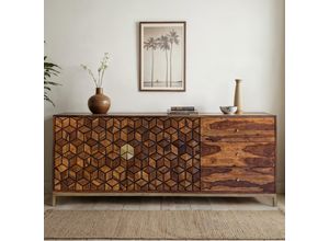 4251757731679 - Sideboard Anrichte Sheesham Massivholz 180 cm Kommode Türen Schubladen