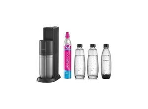 7290113761308 - DUO Wassersprudler titan Vorteilspack inkl 2x Glasflasche 1x PET-Flasche 1x Quick-Connect Zylinder
