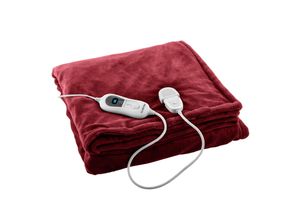 4260509682763 - Dr Watson xl Heizdecke 120 w 3 Temperaturstufen 180 x 130 cm Bedienteil - Wein - Klarstein