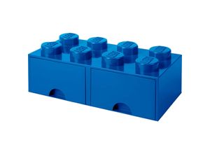 5711938029517 - Room Copenhagen LEGO® Aufbewahrungsbox Storage Brick 8er blau mit Schublade 50 x 25 x 18 cm