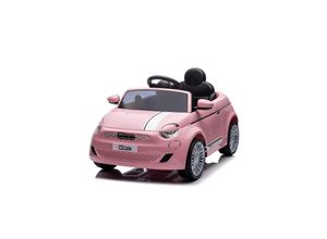 3800933000361 - Kinder Elektroauto Fiat 500 Fernbedienung Sicherheitsgurt MP3 USB pink