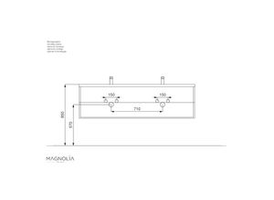 4251982676660 - POSSEIK Waschbecken mit Unterschrank GEANT 160 eiche gold 1600 x 496 x 440 cm