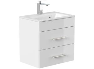 4251982679067 - POSSEIK Waschbecken mit Unterschrank PORTUS SLIMLINE 500 weiß glanz 500 x 360 x 496 cm