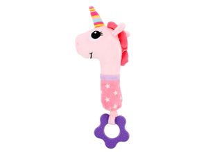 8719905721317 - Toi-Toys 72131B - LITTLE STARS Babyrassel Einhorn – Beißring & Quietsche Spielzeug Baby 0+ Monate