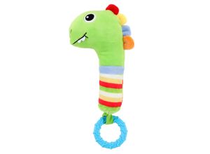 8719904721318 - Toi-Toys 72131A - LITTLE STARS Babyrassel Dino – Beißring & Quietsche Spielzeug Baby 0+ Monate