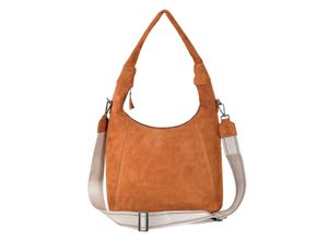 4046478088634 - Hobo HARBOUR 2ND Laurine Damen Gr B H T 34cm x 28cm x 10cm beige (sand) Veloursleder Taschen Velourleder