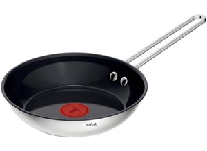 3168430370944 - Bratpfanne TEFAL Nordica beschichtete Pfanne Induktion Thermo-Signal-Technologie grau (edelstahl) B214cm H81cm L396cm Ø20cm Pfannen minimalistisches Design robuster Griff geeignet für alle Herdarten