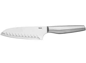 4009209415222 - Santokumesser FISSLER Essential silber (edelstahlfarben) Gesamtlänge 250cm Klingenlänge 124cm Edelstahl 18 10 Kochmesser breite Klinge Halbkropf leicht gebogenes Klingenprofil Kullen