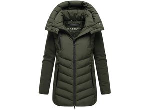4070448078080 - MARIKOO Damen Winter Steppjacke gesteppt Winterjacke Softshell Material abnehmbarer Kapuze gefüttert Tivaa