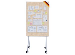 4069009589141 - Floordirekt Mobile Präsentationstafel Giant Doppelseite Filztafel 80 x 120 cm