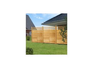 4058166258519 - HOME DELUXE Holzzaun SOMA - 2x Element + 3x Pfosten