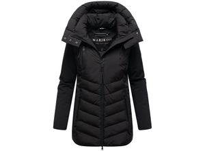 4070448078011 - MARIKOO Damen Winter Steppjacke gesteppt Winterjacke Softshell Material abnehmbarer Kapuze gefüttert Tivaa