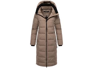 4070448065998 - MARIKOO Damen Winter Jacke Stepp Parka Mantel Anorak Winterjacke warm gefüttert Hoher Rippstrickkragen Kapuze Lanitaa