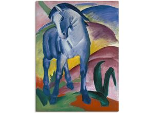 4058661196453 - Wandbild ARTLAND Blaues Pferd I 1911 Bilder Gr B H 30 cm x 40 cm Leinwandbild Haustiere 1 St bunt Bild Poster Bilder als Alubild Leinwandbild Wandaufkleber oder in versch Größen