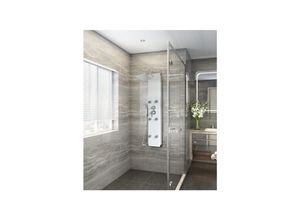 4260255471888 - Duschpaneel - dive Weiß - Maße 150 x 25 x 9 cm Front Glas inkl Tropenbrause und komplettem Zubehör - Home Deluxe