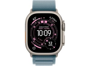 0195950609059 - Apple Watch Ultra 3 GPS + Cellular 49mm Natur Titanium Case mit Hellblau Alpine Loop Medium