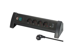 4007123694594 - Brennenstuhl Steckdosenleiste Premium-Office-Line Steckdosenleiste 4-fach 2x USB für den Schreibtisch