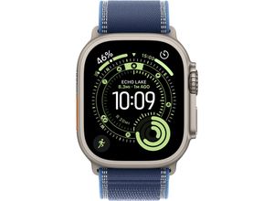 0195950609318 - Apple Watch Ultra 3 GPS + Cellular 49mm Natur Titanium Case mit Blau Hellblau Trail Loop - S M