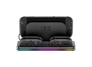 4255785194215 - Für Nintendo Switch 2 Magnetische Ladestation RGB Schwarz