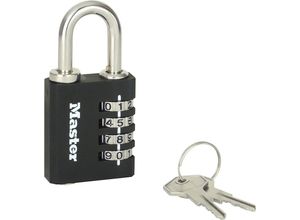 3520190945440 - Masterlock Zahlenschloss Zink VE 12 Stk mit Sicherheitsnotschlüssel