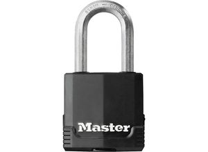 3520190930392 - Masterlock Vorhängeschloss Stahl mit Rostschutzabdeckung VE 4 Stk schwarz
