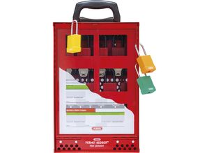 4003318888823 - ABUS Lockout Tagout Station Permit Redbox™ B810 mit Wandhalter rot