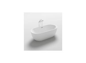 4058166011480 - Freistehende Badewanne - codo Weiß - Maße ca 170 x 80 x 58 cm - Füllmenge 204 Liter inkl Überlaufschutz Siphon und Verschluss i Spa für 2