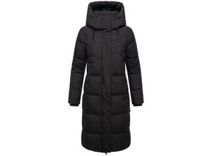 4070448051212 - MARIKOO Damen Steppmantel Lang Stepp Wintermantel Jacke gefüttert Outdoor Parka abnehmbarer Kapuze Chumanii