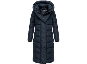 4070448055692 - NAVAHOO Damen Steppmantel Lang Jacke Stepp Wintermantel gefüttert Anorak Parka Kapuze & Kragen Engelsfeder
