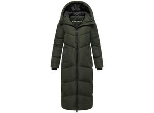 4070448056316 - MARIKOO Damen Steppmantel Lang Stepp Wintermantel gefüttert Outdoor warm Winterjacke Parka Kapuze Firella