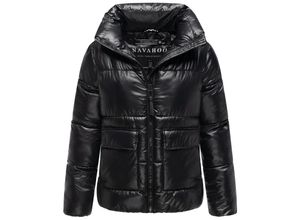 4070448054435 - NAVAHOO Damen Winter Steppjacke gesteppt Anorak Puffer Winterjacke hochschlie§ender Kragen & dicker Reißverschluss Eispracht