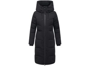 4070448072880 - NAVAHOO Damen Steppmantel Lang Stepp Wintermantel gefüttert Anorak Parka Kapuze Schokokuss