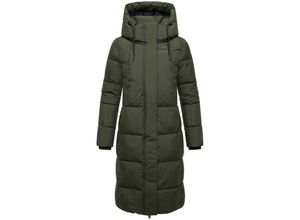 4070448051380 - MARIKOO Damen Steppmantel Lang Stepp Wintermantel Jacke gefüttert Outdoor Parka abnehmbarer Kapuze Chumanii