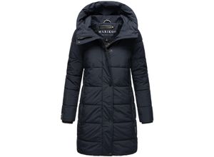 4059072820883 - MARIKOO Damen Winterjacke Mantel lang warm gefüttert Steppjacke mit Kapuze taillierter Steppmantel Jacke Winter Karumikoo