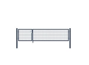 4058166164834 - HOME DELUXE Doppelflügel Gartentor ADITUS anthrazit - 80 x 350 cm
