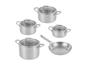 0622356296113 - Topf-Set NINJA EverClad 5-teiliges Set aus Edelstahl C95000DE silber (edelstahlfarben) Töpfe Entwickelt für den Einsatz unter schwierigsten Kochbedingungen