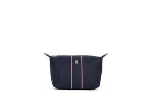 8721222014386 - Kosmetiktasche TOMMY HILFIGER TH ICON WASHBAG NYLON CORP Damen Gr B H T 29cm x 145cm x 135cm blau (dunkelblau) Leder Textil Taschen Reise Unisex Kulturbeutel mit Kontrastbesätzen in Tommy Farben