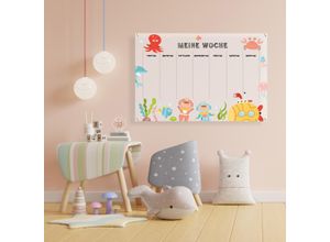 4067437104622 - Wanddekoobjekt QUEENCE Kids Edition bunt Wanddekoobjekte B H T 70cm x 50cm x 04cm Meine Woche Acrylglas Geburtstagskalender Kinder Wandkalender Acrylglas zum beschriften B70cm H50cm T04cm
