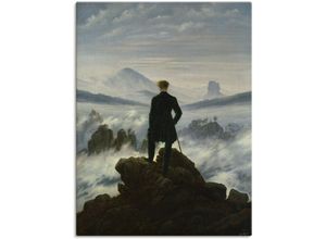 4055327091862 - Wandbild ARTLAND Der Wanderer über dem Nebelmeer Um 1818 Bilder Gr B H 30 cm x 40 cm Leinwandbild Mann 1 St blau Bild Leinwandbild Kunstdrucke Bilder als Leinwandbild Wandaufkleber oder Poster in versch Größen