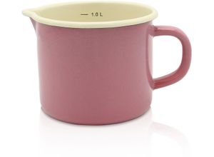 4006776104139 - Milchtopf KRÜGER rosa H11cm Ø12cm Töpfe Literskala 1 Liter für Induktions-Kochfelder geeignet