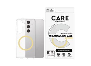 5715685016950 - CARE BY PANZERGLASS Handyhülle Magnetic QI Compatible Urban Combat Case für Samsung Galaxy S25 gelb B11cm H25cm T20cm Hüllen Backcover Schutzhülle Handyschutzhülle Case Schutzcase stoßfest