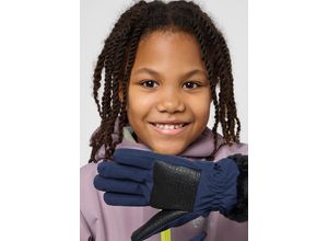 4064886301725 - Fleecehandschuhe JACK WOLFSKIN HIGHLOFT GLOVE K Kinder Gr 140 blau (night blau) Hauptmaterial 92% Polyester 8% Elastane  Kontrast 50% Polyester 50% Polyurethane  Futter 100% Polyester Handschuhe