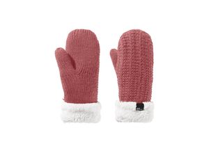 4064886301503 - Fäustlinge JACK WOLFSKIN HIGHLOFT KNIT MITTEN W Damen Gr M (38 40) rot (rot coral) Hauptmaterial 100% Polyester (recycled)  Futter 100% Polyester Handschuhe